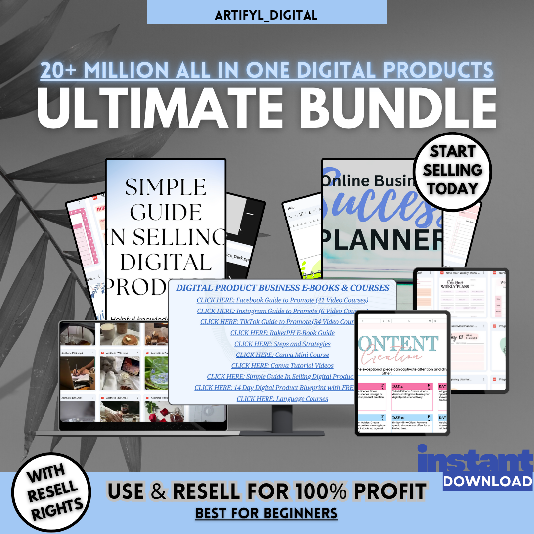 ULTIMATE DIGITAL PRODUCT BUNDLE — 20+ Million ASSETS WITH FULL RESELL ...